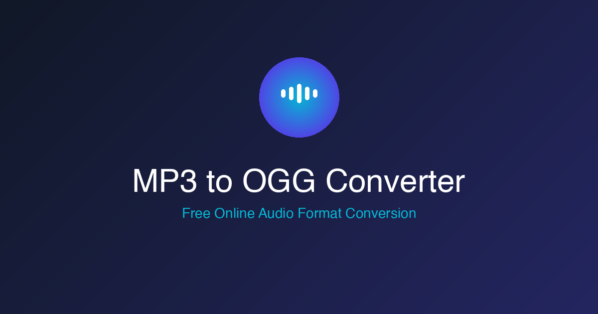 MP3 to OGG Converter - Free Online Audio Converter
